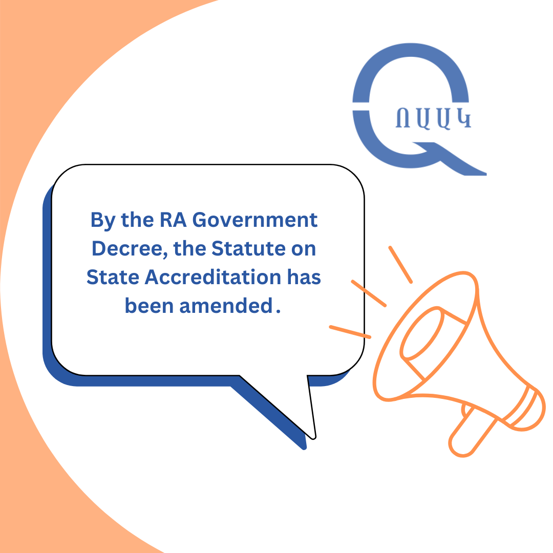 ANQA | By the RA Government Decree, the Statute on State Accreditation ...